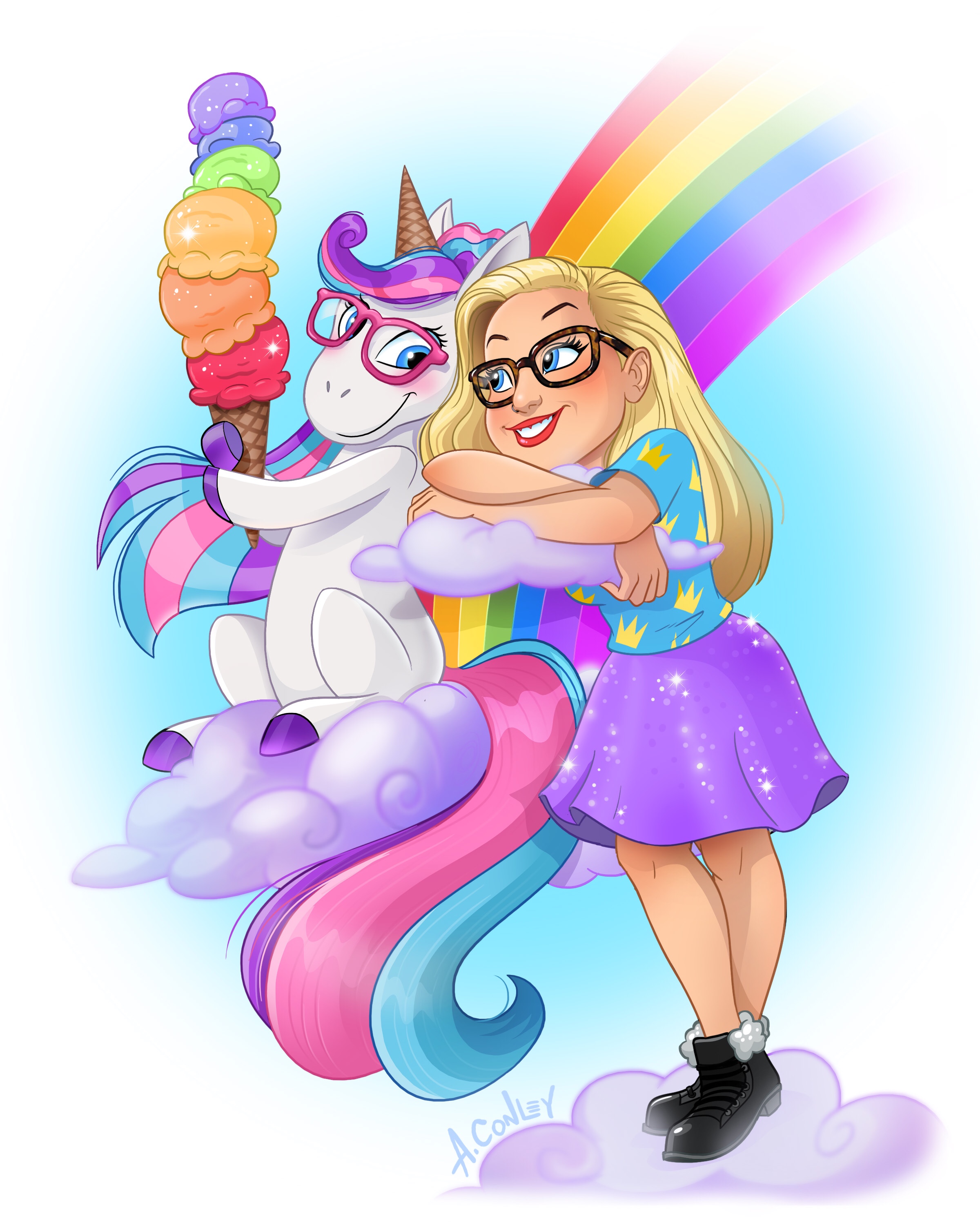 Rainbows, ice cream, unicorns… – Anthony Conley Art
