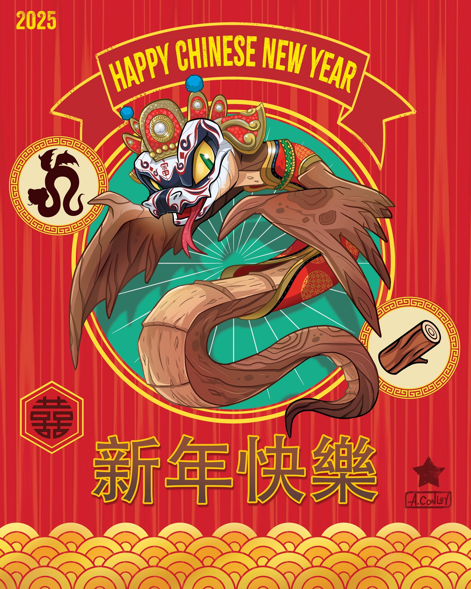 The year of the wood snake – Anthony Conley Art
